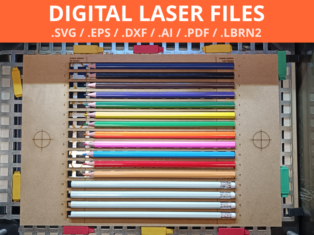 Pencils Jig Template For Engraving — Print-A-Brick